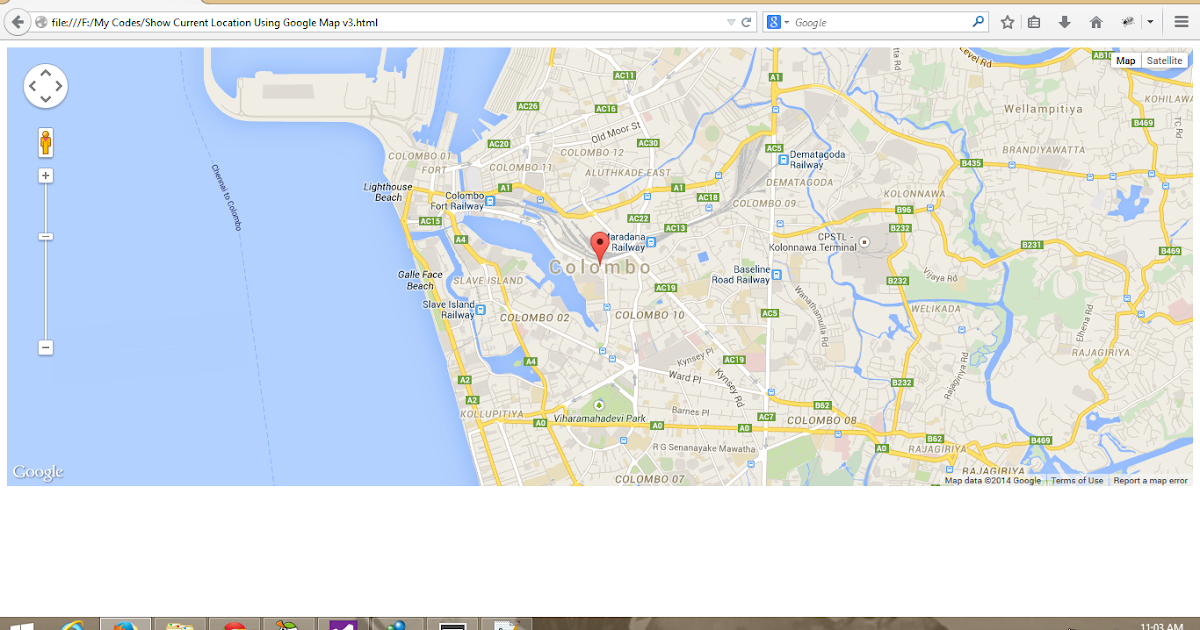 Easy Code Stuff: Show Current Location In A Google Map Using Google Map API v3