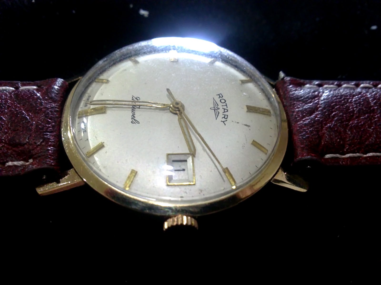koleksijampecks: Jam Rotary solid gold Watch