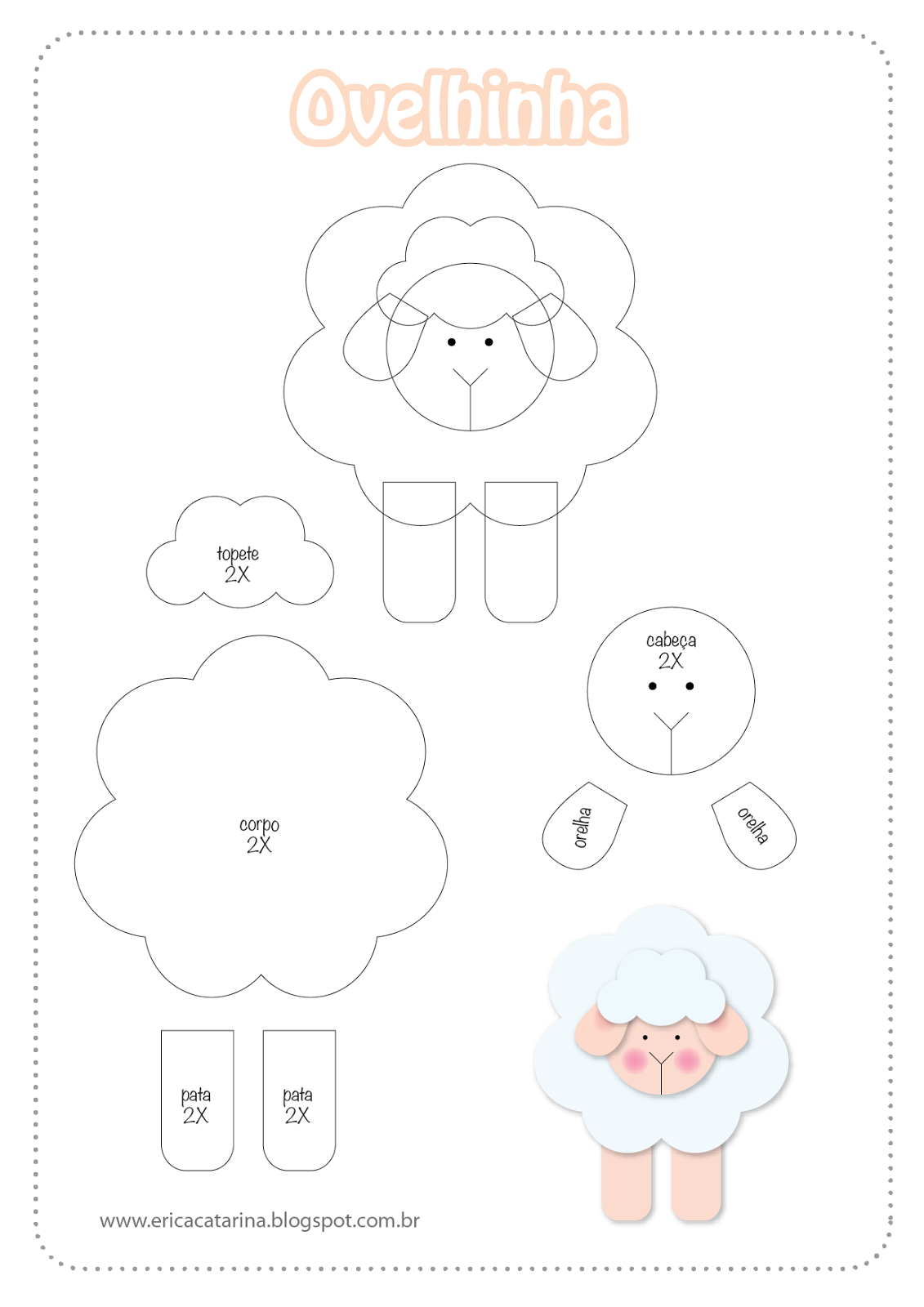 Gata Bacana: Moldes Animais da Fazenda de feltro
