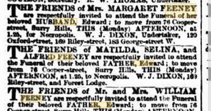 3 June is another day full of anniversaries in the Feeney, Killion ...