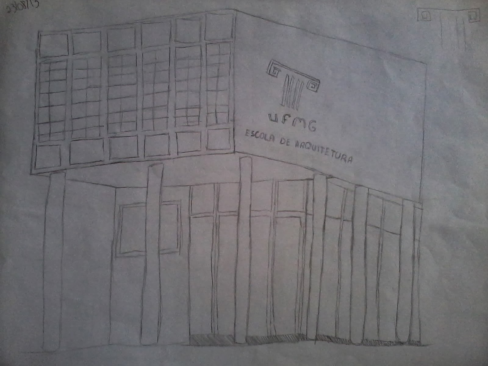 Gabriela Reuter Ruas: Croquis da Escola de Arquitetura