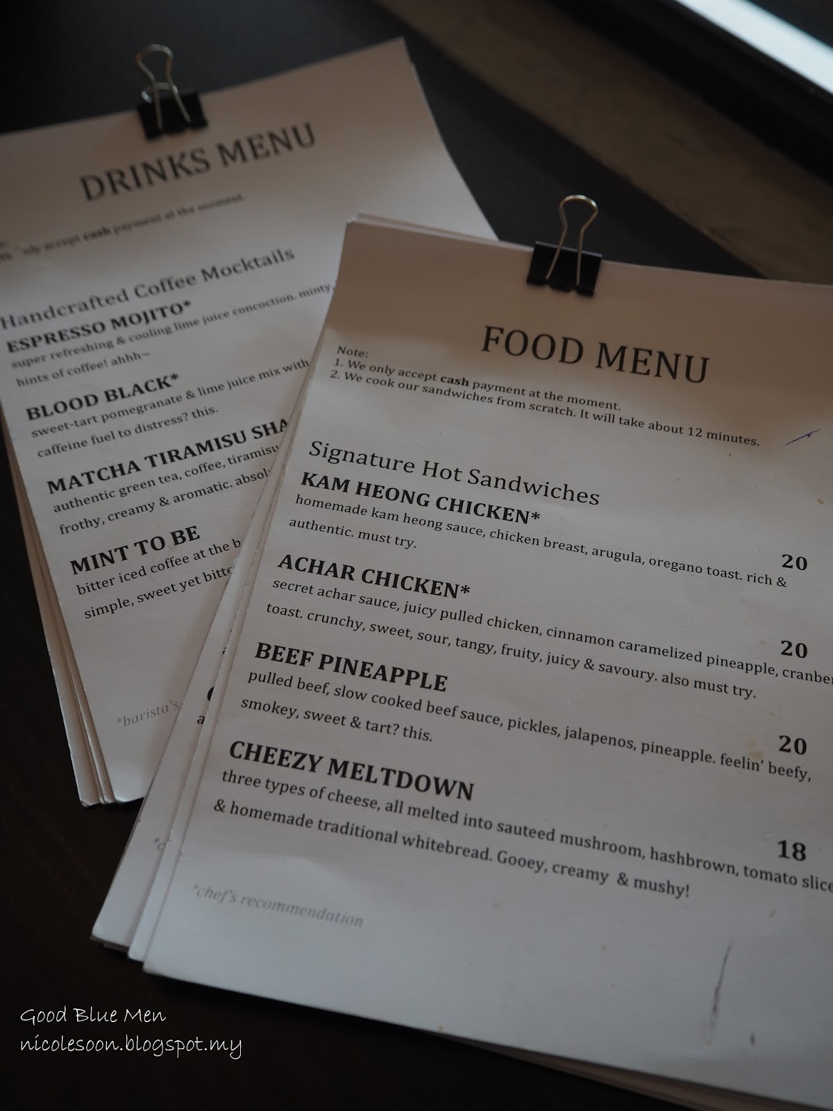 雨后的约会 : 马来西亚八打灵再也-Section 17咖啡馆美食 • Good Blue Men