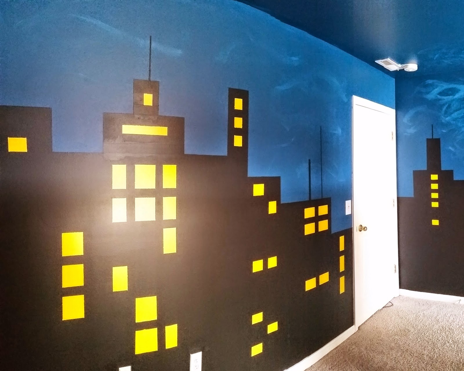 Happily Me : DIY Batman Cityscape Bedroom