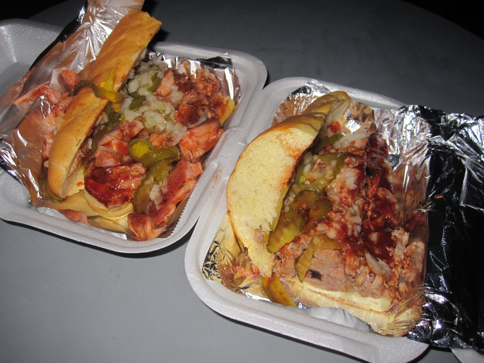 Man Up: Tales of Texas BBQ™: Sandwich time at Buster's BBQ (Lakeway, TX)