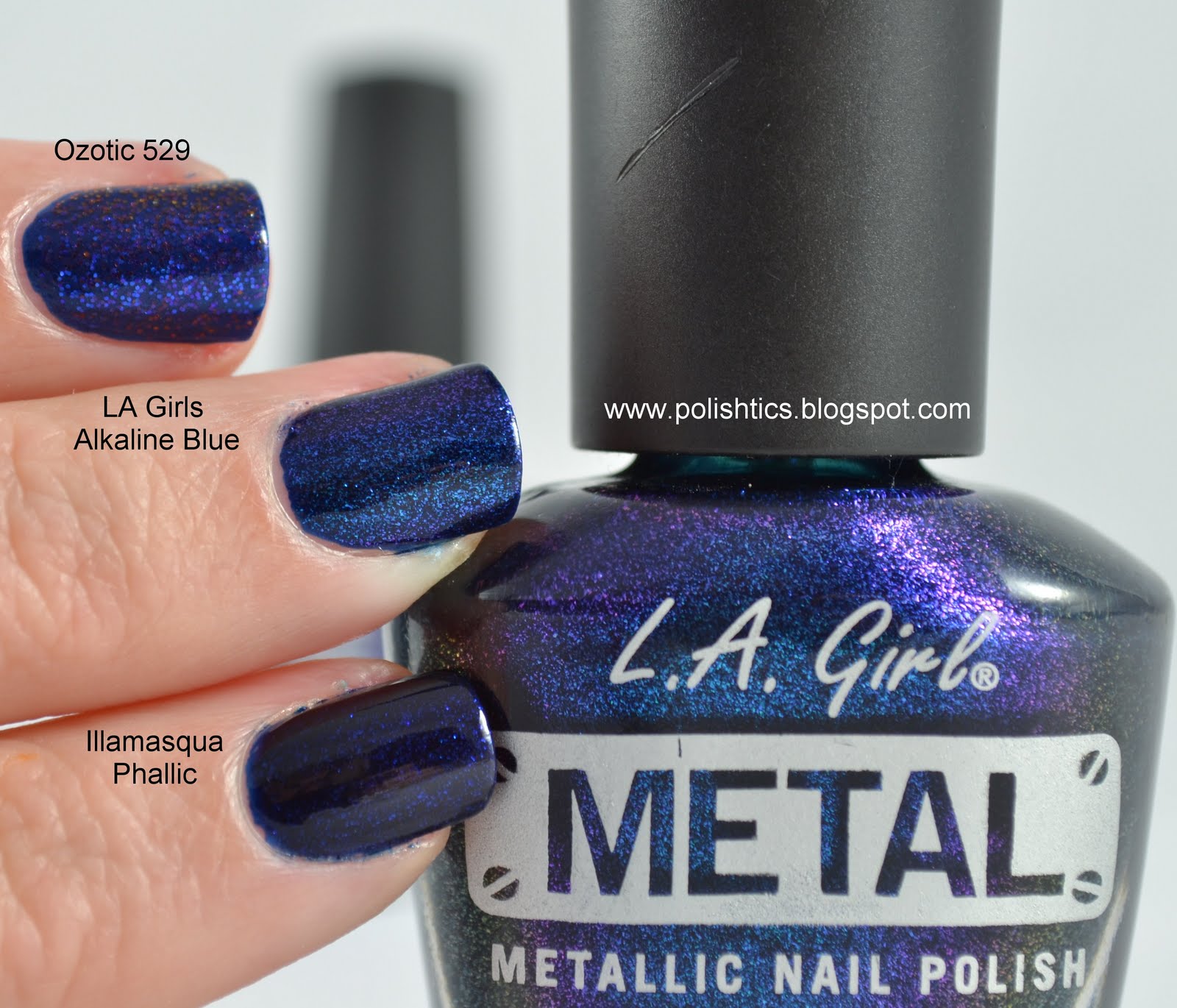 Liking that look: Blue duo&multichrome glitters comparison