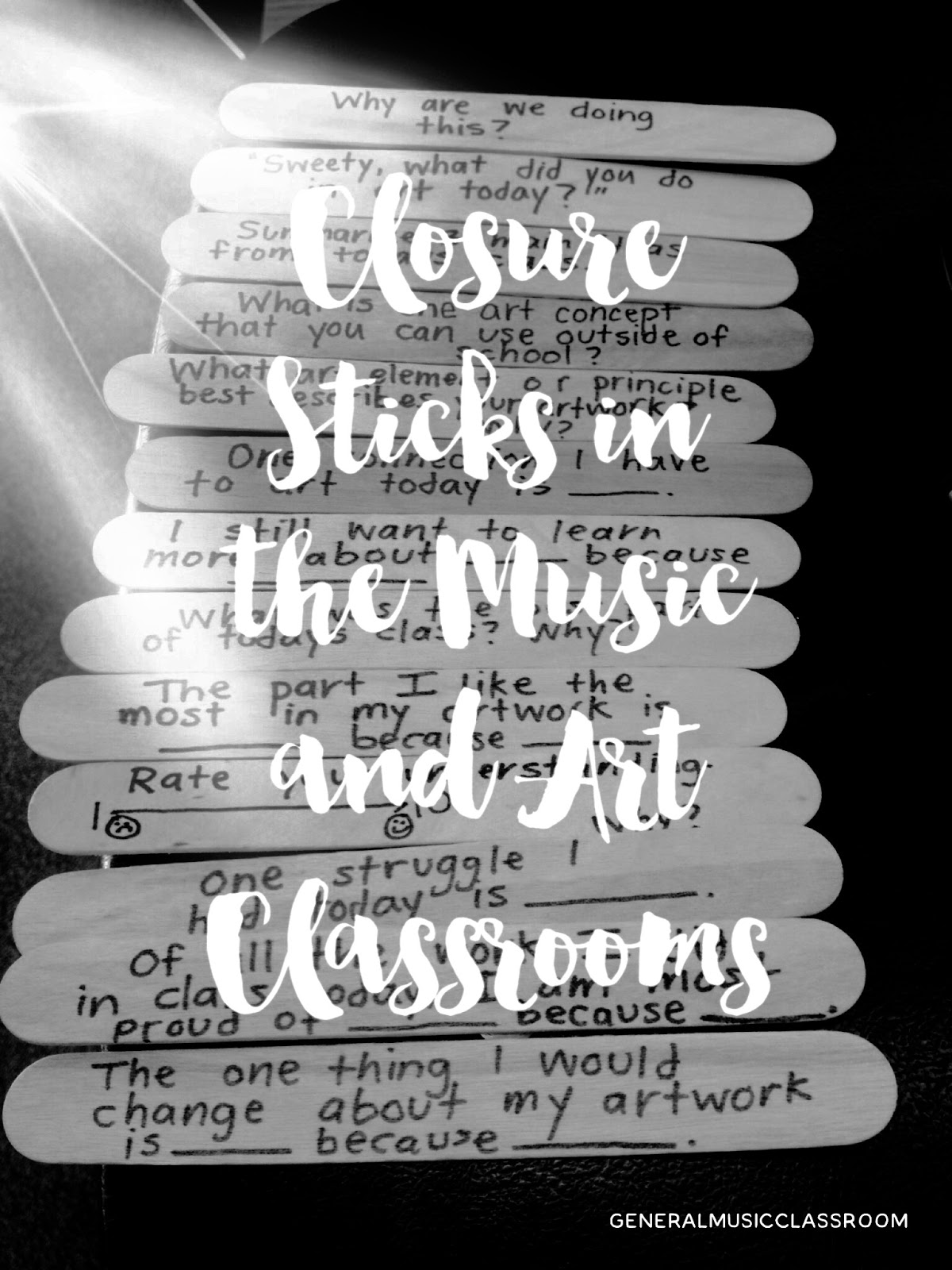 the general music classroom: CLOSURE STICKS