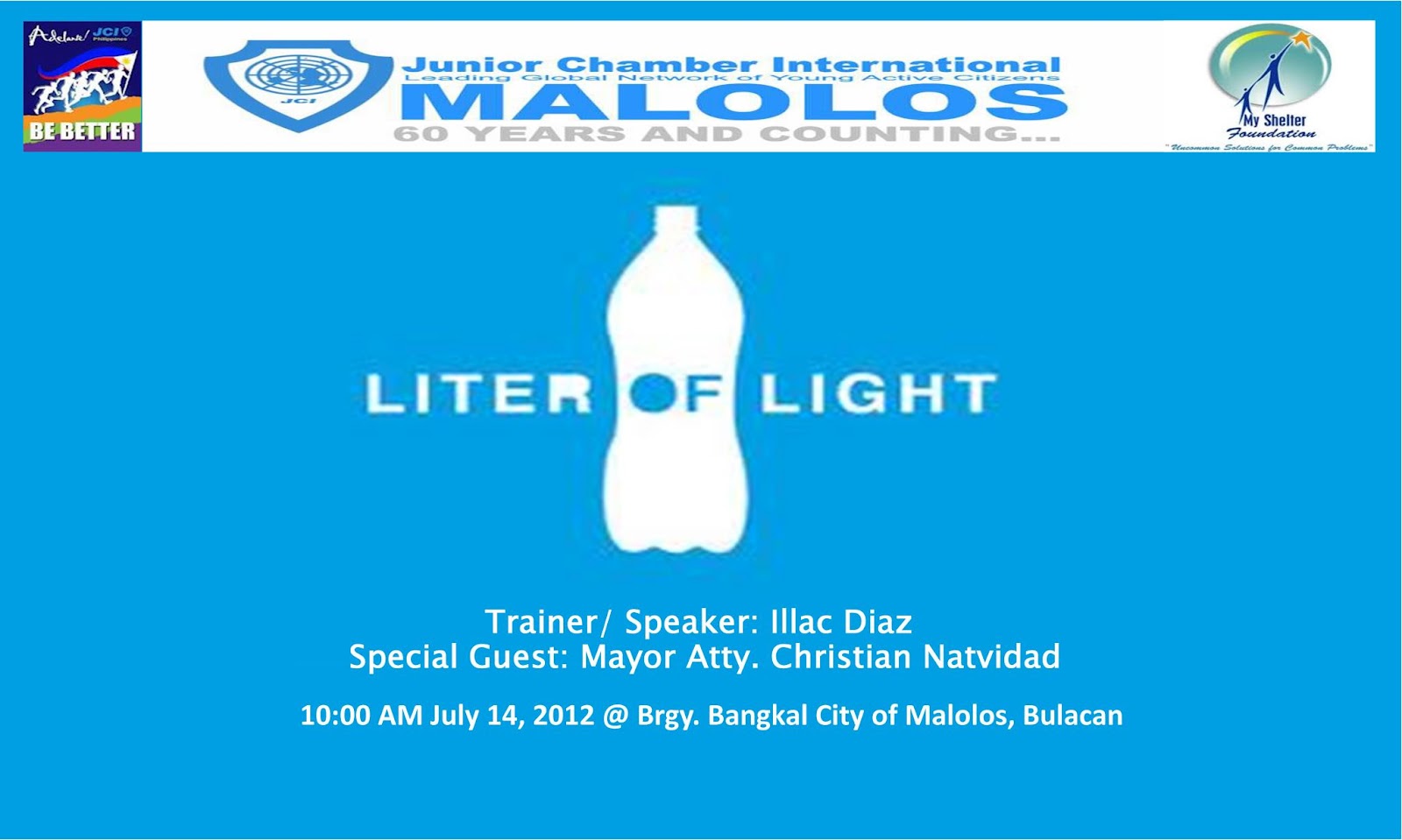 JCI Malolos: Liter of Light with Malolos Jaycees and Mayor Christian ...