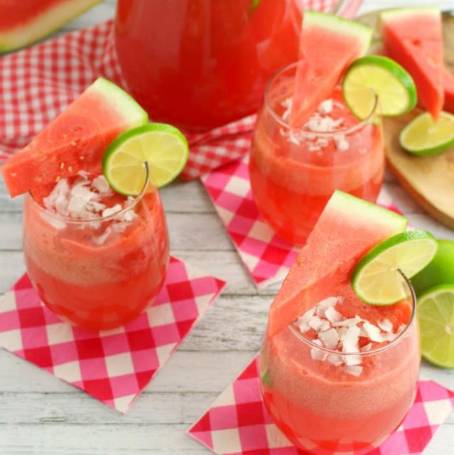 Watermelon Coconut Rum Punch