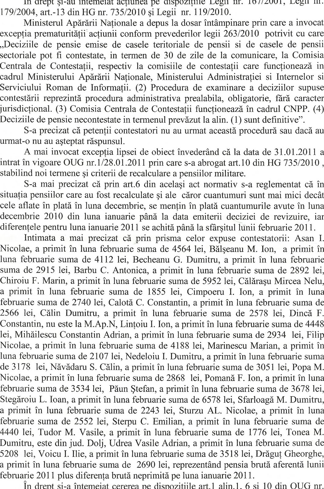 SENTINTA CIVILA nr. 877/2011 A TRIBUNALULUI OLT: contestatii ...