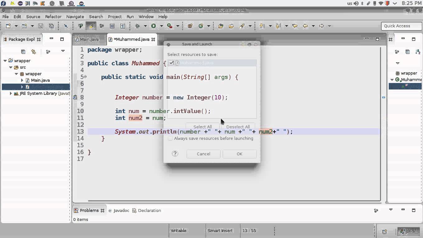 162 Java Wrapper Class Primitive Object تحويل من كائن الى بدائي كورسات بالعربي