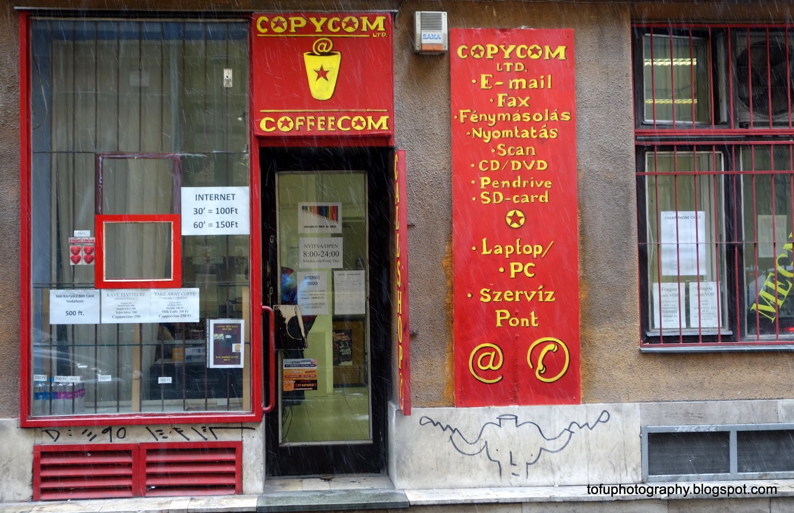 Tofu Photography: Coffecom coffee shop in Budapest, Hungary. A ...