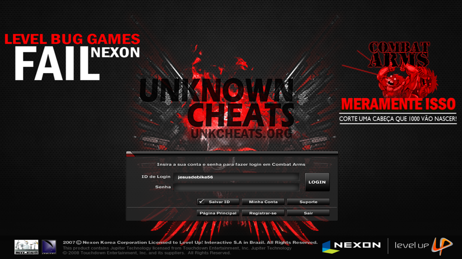 UNKNOWN CHEATS: GANHADOR DO EVENTO UNKNOWN CHEATS 10K DE CASH COMBAT ARMS!