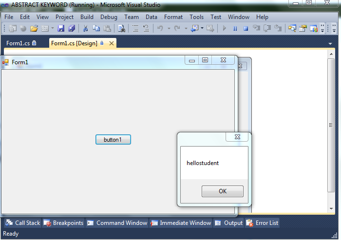 Abstract Class And Abstract Method In C My Tutorials
