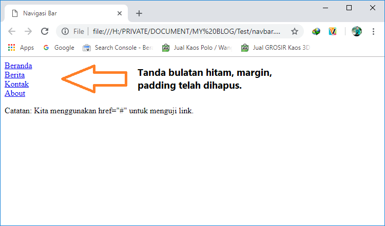 Belajar CSS Part 26 - Navigation Bar - king-octahasan