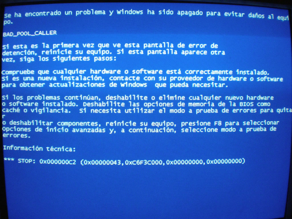Tipos de Errores al Arranque de la PC