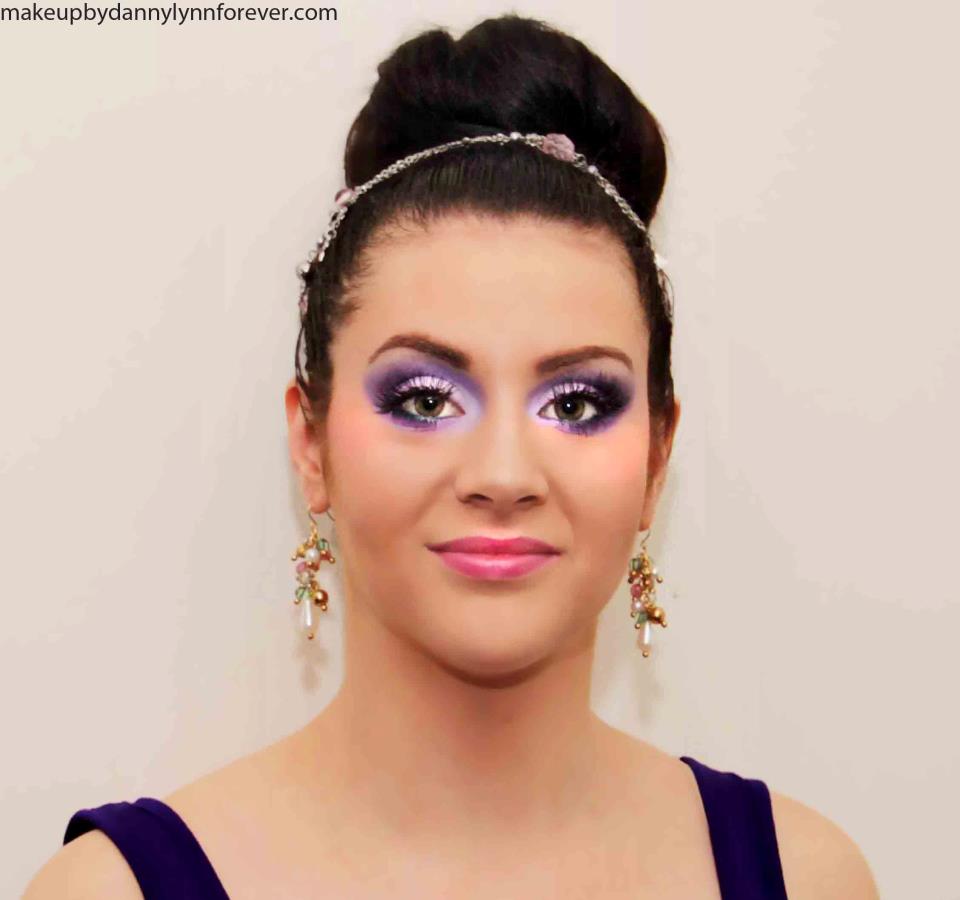 dannylynnforever: Dramatic winged purple smokey eye formal prom Makeup ...