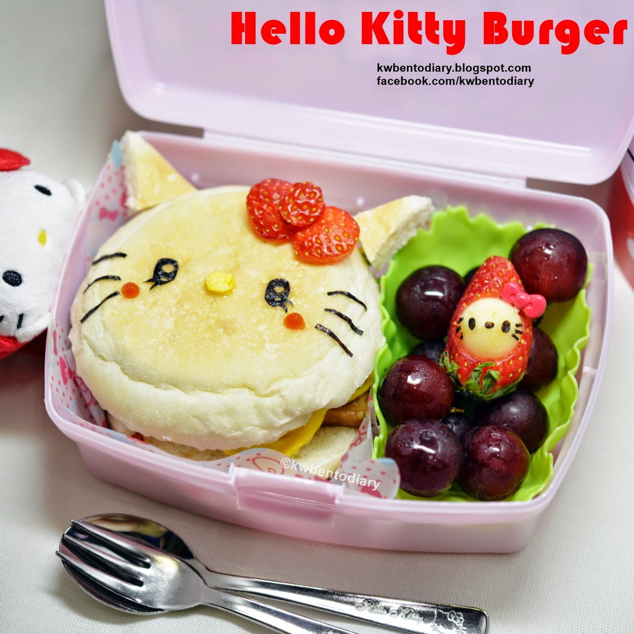 Karenwee's Bento Diary: Bento2015#Mar24~Hello Kitty Burger