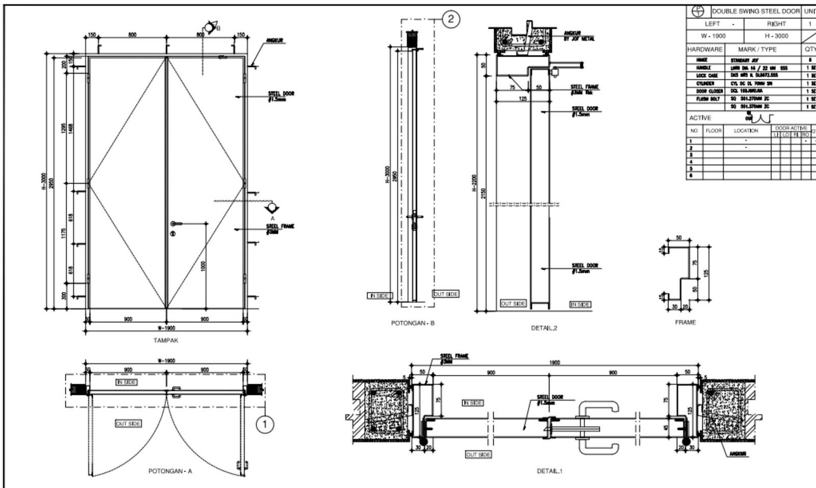 PT.JOF METAL WORKS: Steel Door