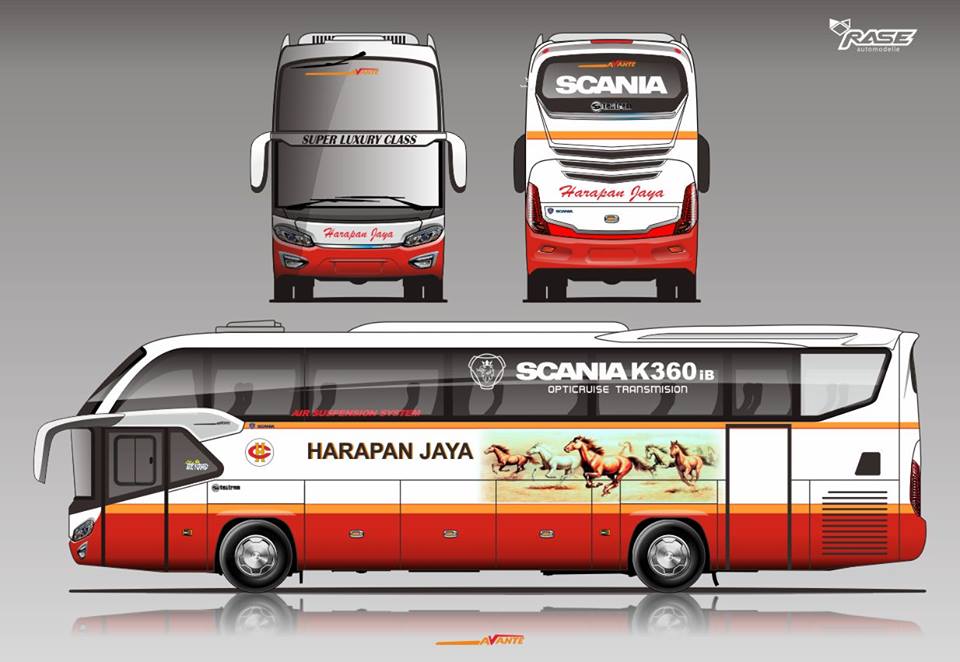 Bluprint bus Avante Scania K360ib | Membuat Model bus dengan Zmodeler ...