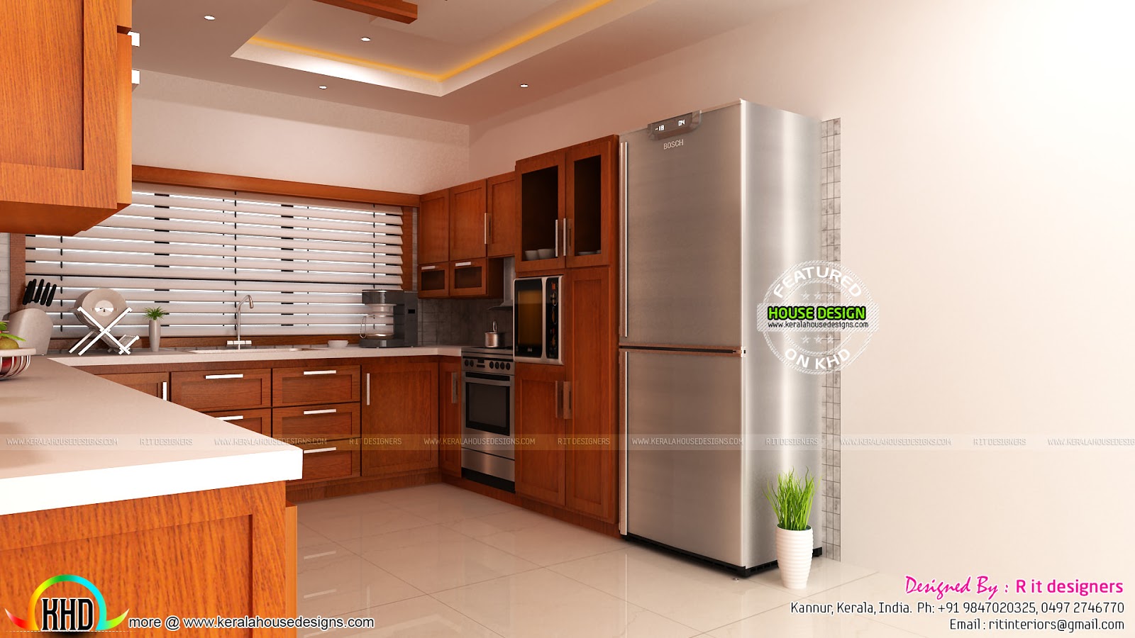Modular kitchen, dining bedroom interiors - Kerala home design and ...