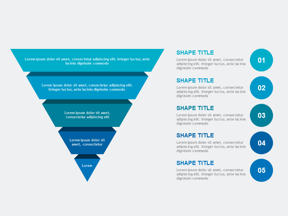 Inverted Pyramid Divide PowerPoint Templates - PowerPoint Free