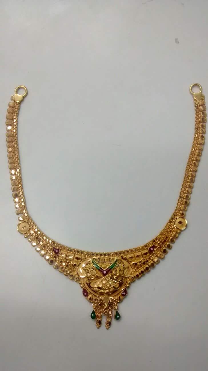 Gold fancy necklace designs | 916 jewellery || Haram Necklaces