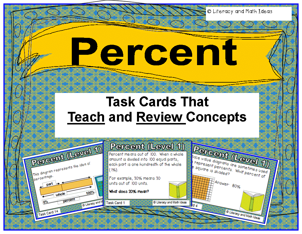 Literacy & Math Ideas: The Three Types of Percent Problems
