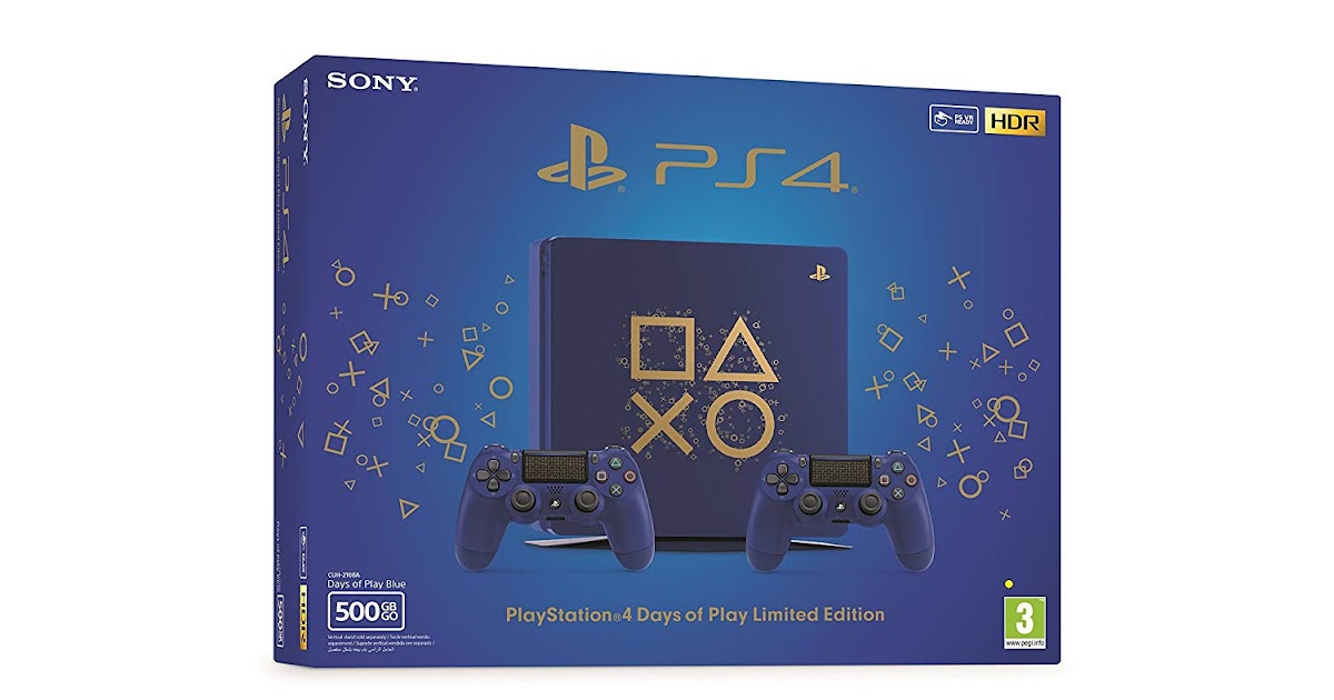 Sony PS4 Slim 500GB Console with Additional Controller - Days of Play ...