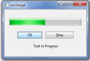 wxpython widgets wx.Gauge | Tutorial101