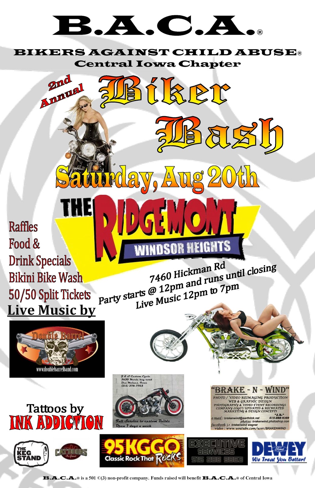 Kadal Motorcycle: Central Iowa BACA: Bikers Against Child Abuse