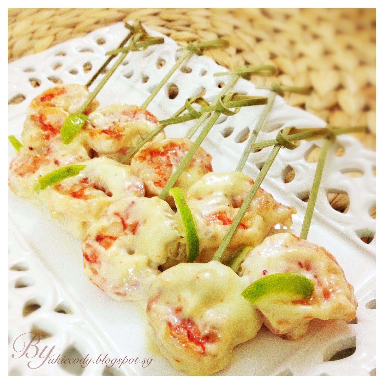 ♥♥♥ YukieCody ♥♥♥: Wasabi Prawns on Skewers