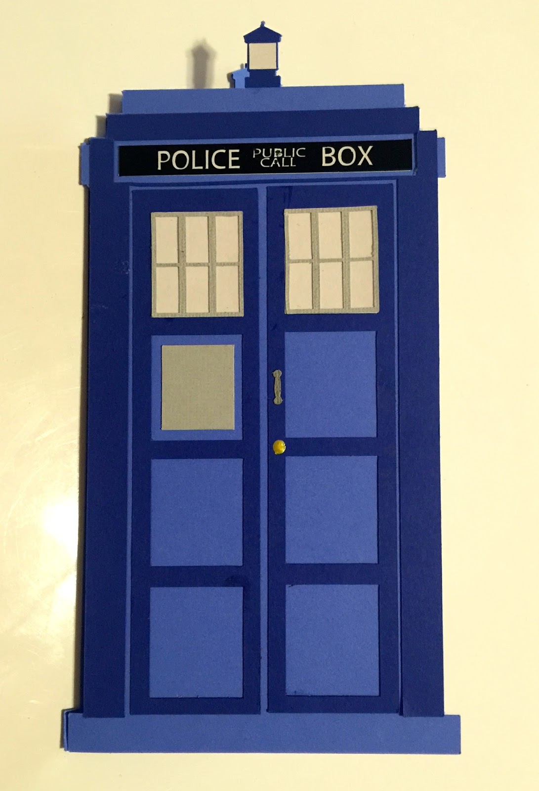 Polka Dot Paper Princess: Tardis Birthday Card - It's Bigger on the Inside!