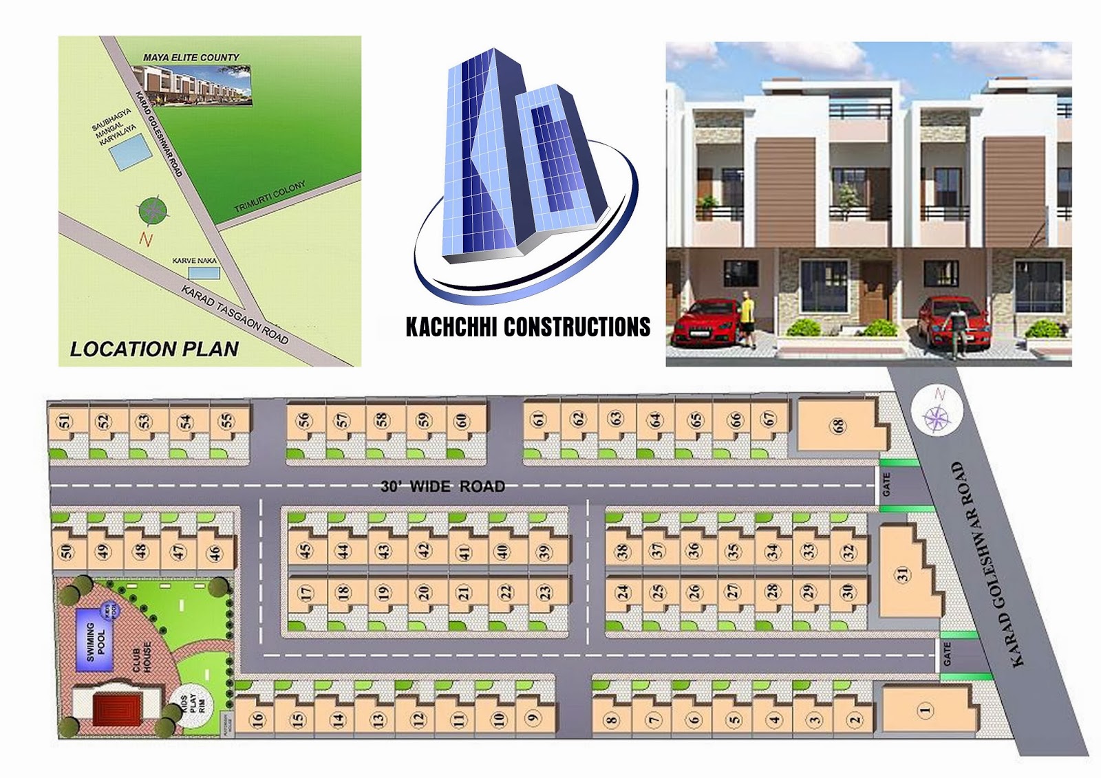Architecture and Civil Engineering: Row Houses in Karad by Architect ...