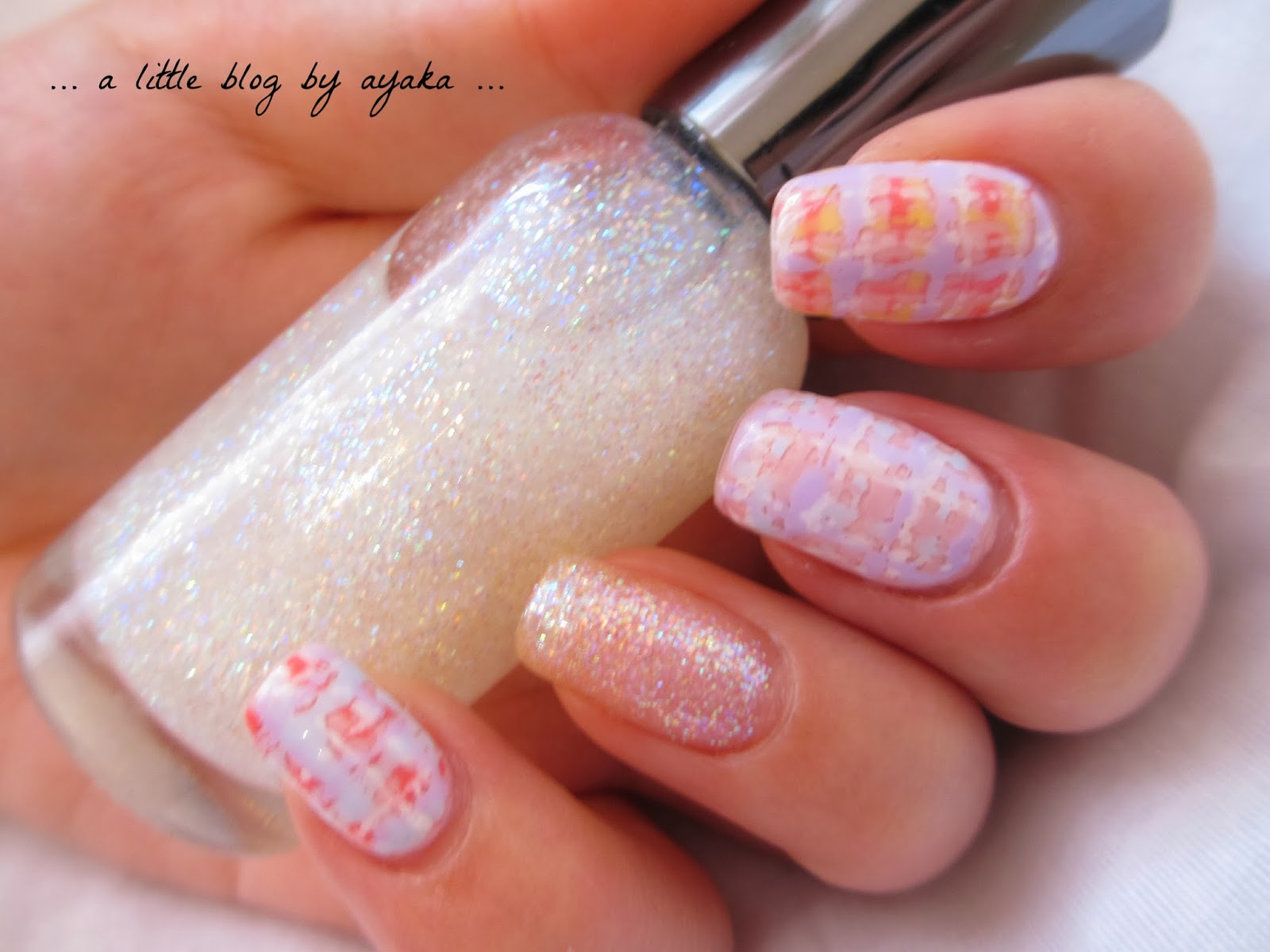 a little blog by ayaka ...: Chanel-inspired winter pastel tweed nail ♥