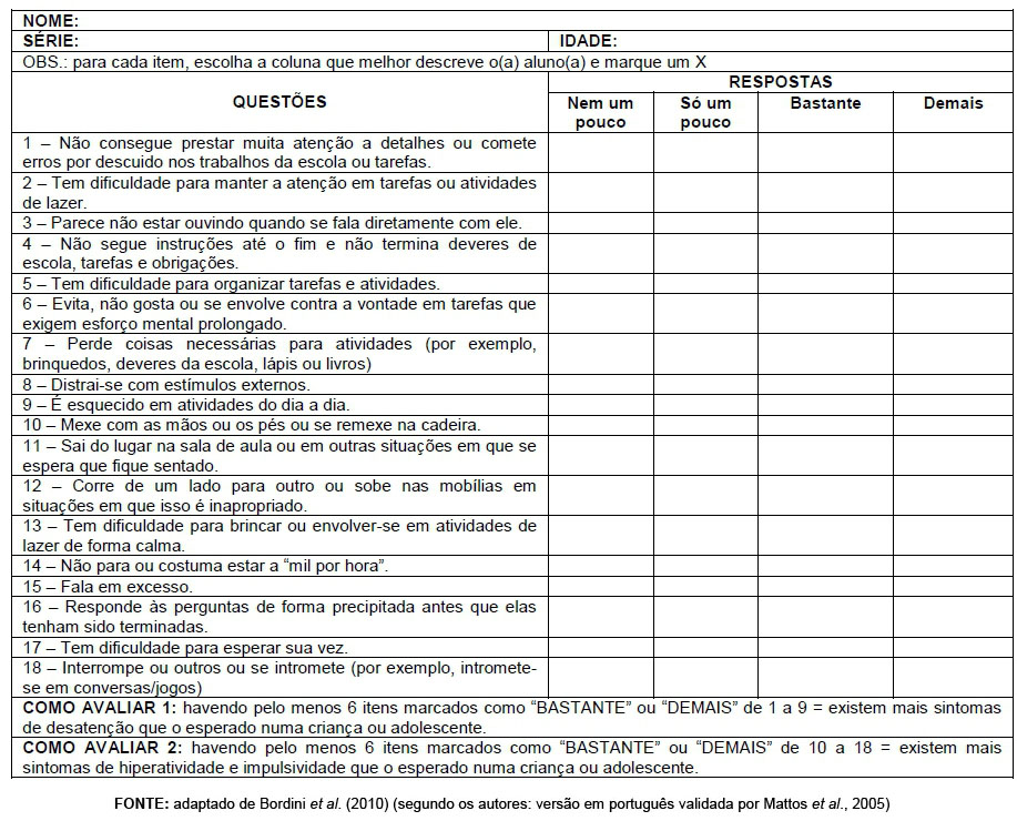 Teste Tdah Para Imprimir - BRAINCP Teste Tdah Para Imprimir - BRAINCP