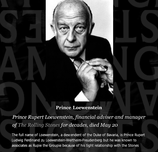 rollingstonesvaults: *Prince Rupert Loewenstein (1933-2014)*