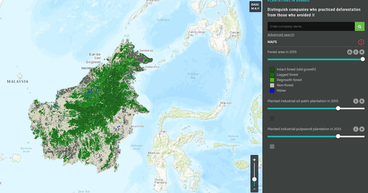 Atlas of deforestation & industrial plantations in Borneo