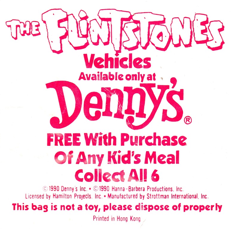Toys and Stuff: Denny's - 1995 Fred Flintstone