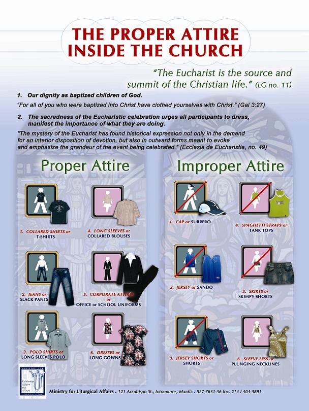 The Proper Attire Inside The Church ~ Pinoy Relihiyoso