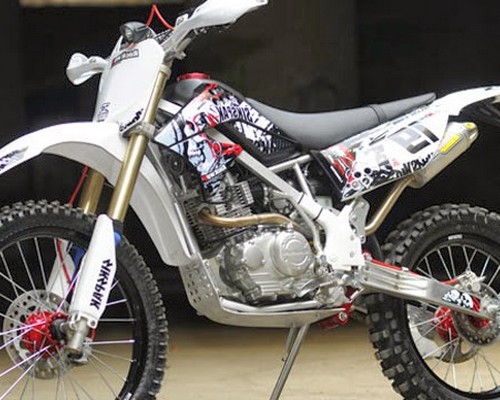 Modifikasi klx 150 supermoto motor kawasaki buat adventure racing trail ...