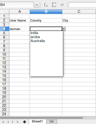 country and city drop-down with dependent in excel sheet - laxman chavda