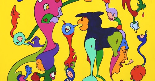 Jim Caron: Jim Caron Painting - Barn Animals - 36 x 36 Acrylic on Canvas