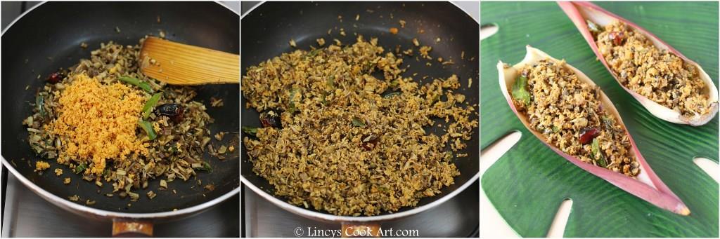 Vazhaipoo Poriyal | Vazha Koombu Thoran ~ Lincy's Cook Art