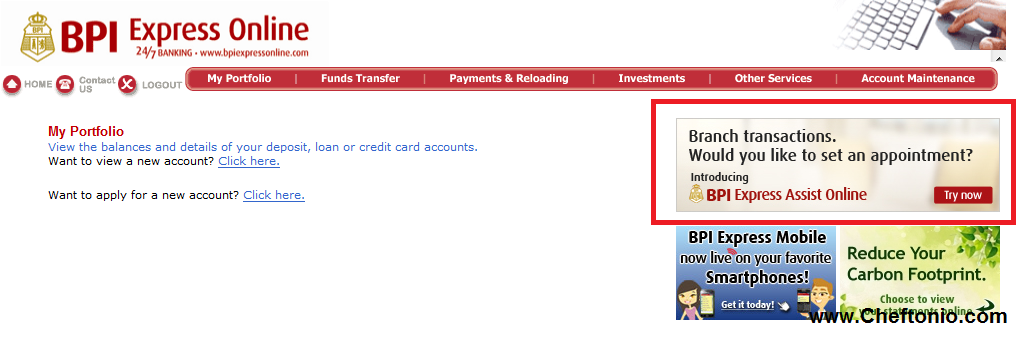 BPI Express Online Services That Can Save You Time ~ Cheftonio's Blog