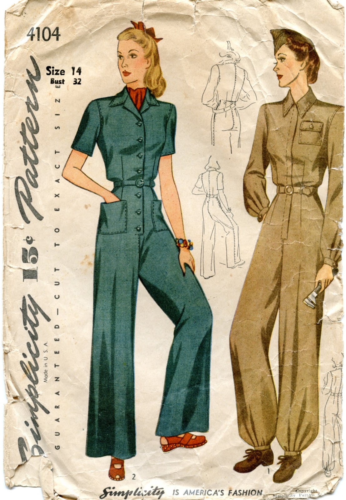 Unsung Sewing Patterns: Simplicity 4104 - Misses' and women's Slack ...