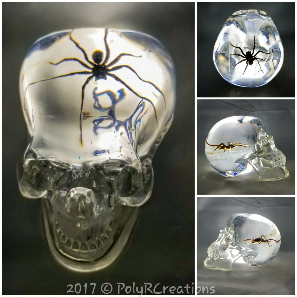 My Polyester Resin Art Creations: My Skull Sculptures in Translucent Resin