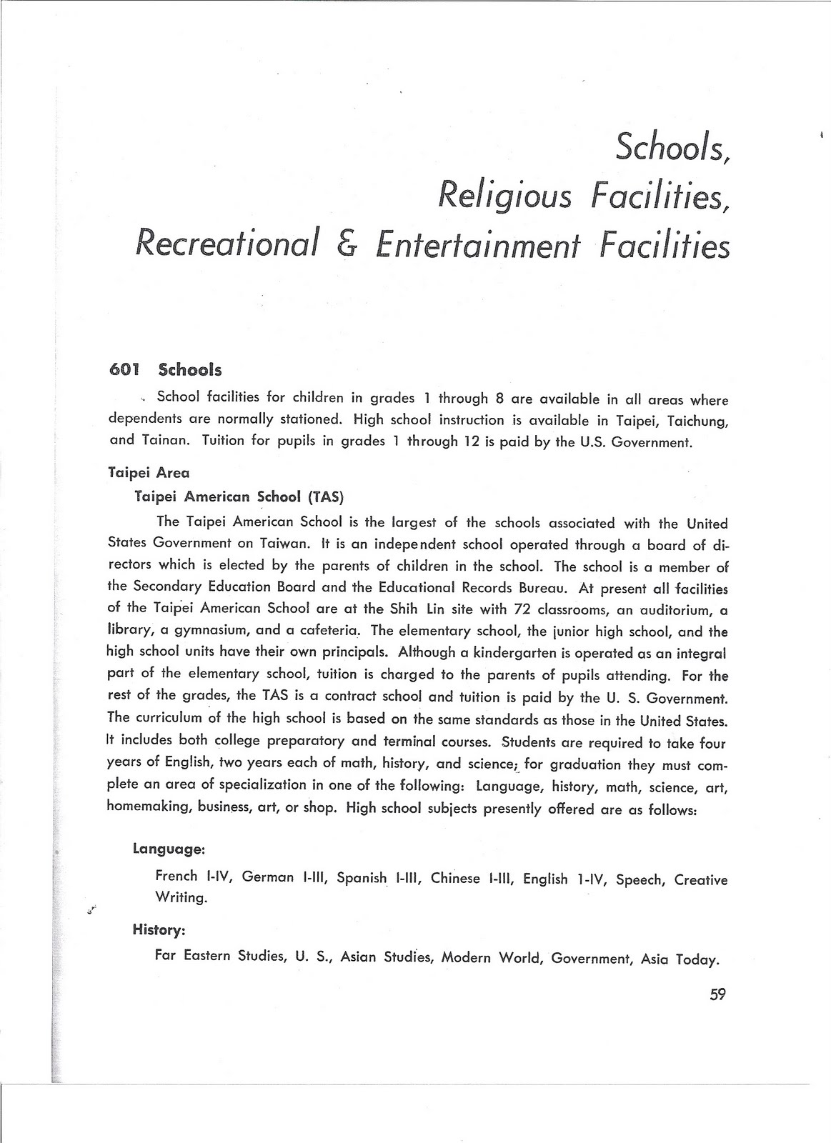 US Taiwan Defense Command: Taiwan Report - 1960s (Chapter 6)