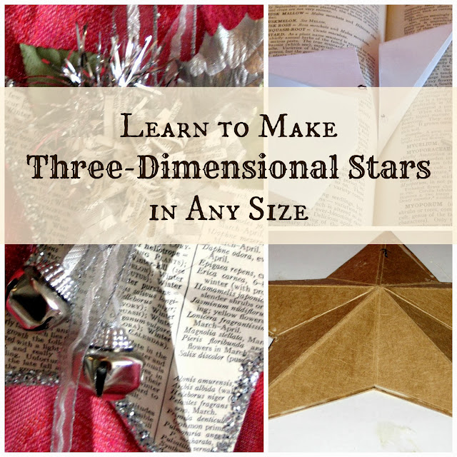 I made a cardboard base that was then covered with vintage book pages ...