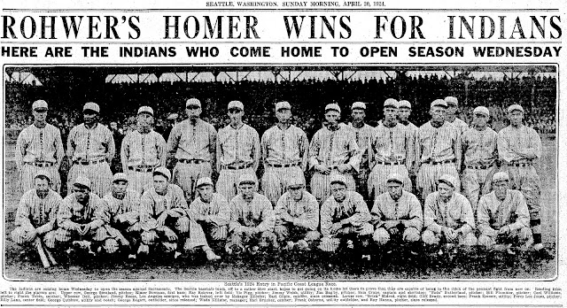1924 Seattle Indians: Week Two Review: Seattle v. Salt Lake City