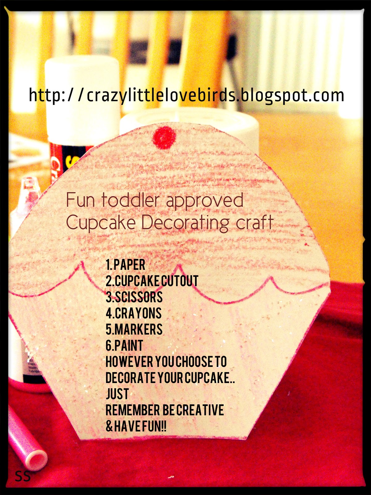 Let's decorate cupcakes! Toddler craft :)